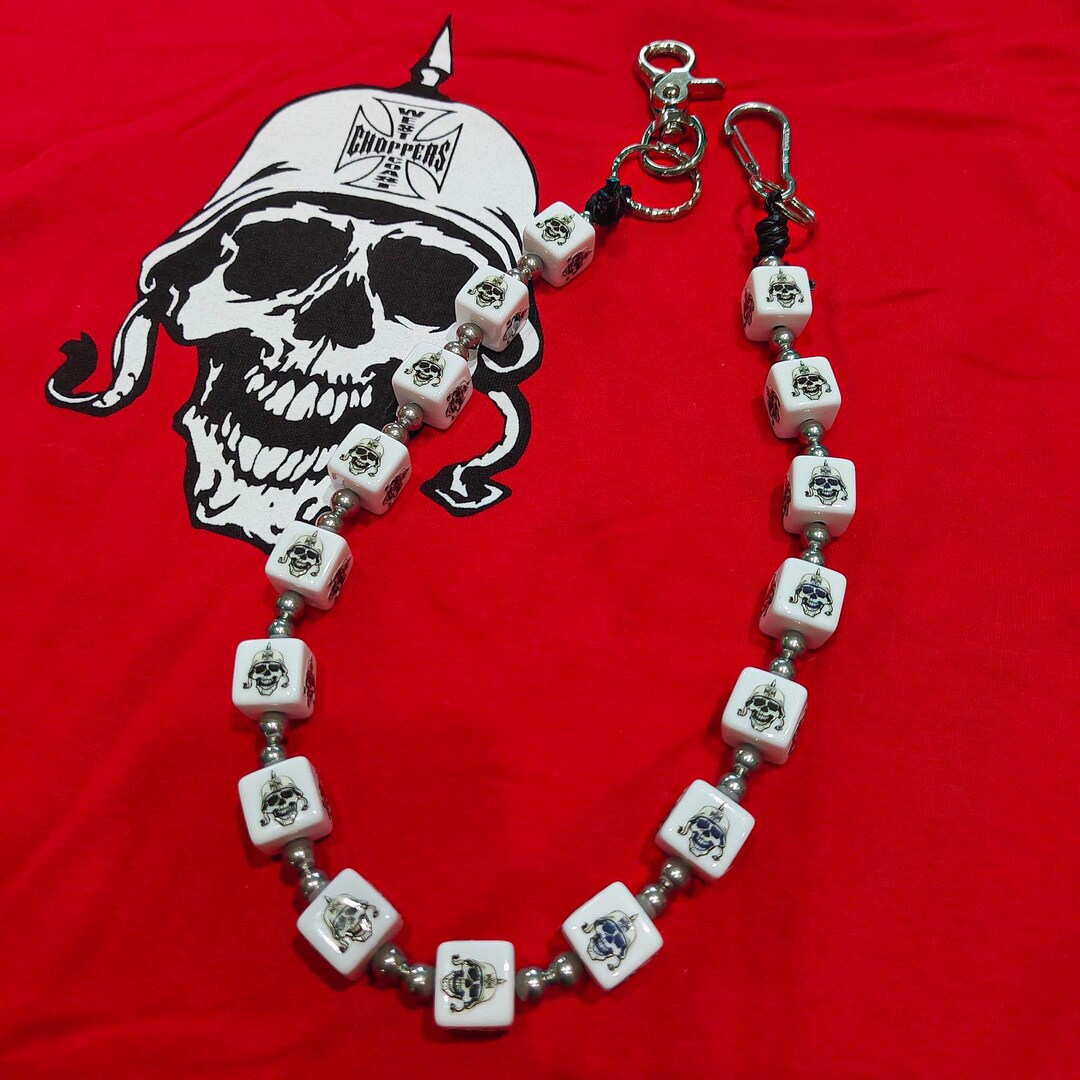 West Coast Choppers White Skull / Jeans Chain Wallet Chain Pants Chain ...