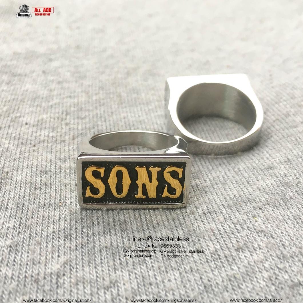 Ring Sons of Anarchy Ring Sons Gold Soa Mayans Son Stainless316l / Jax ...