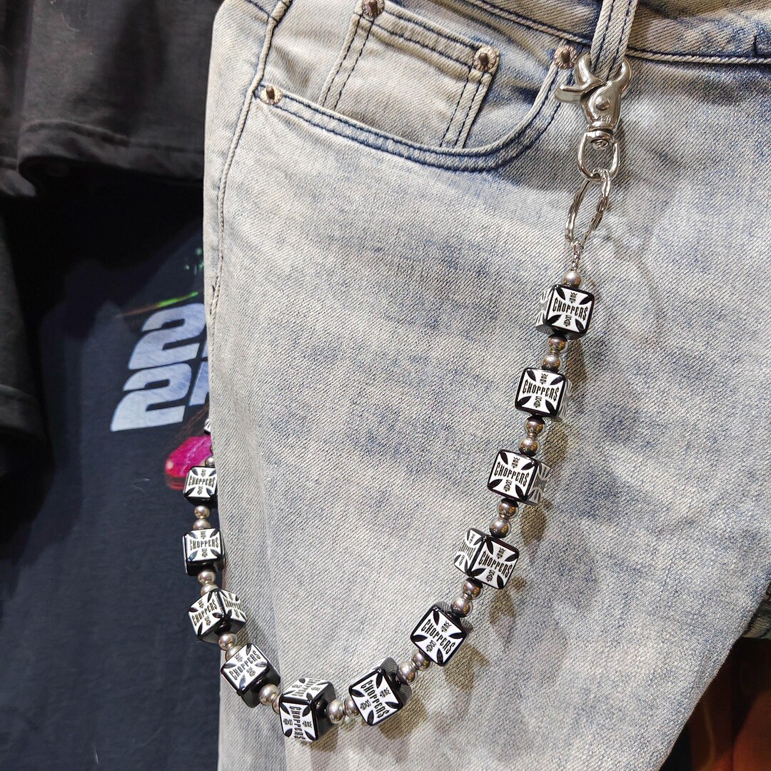 West Coast Choppers Black Logo White / Harley Davidson Jeans Chain ...