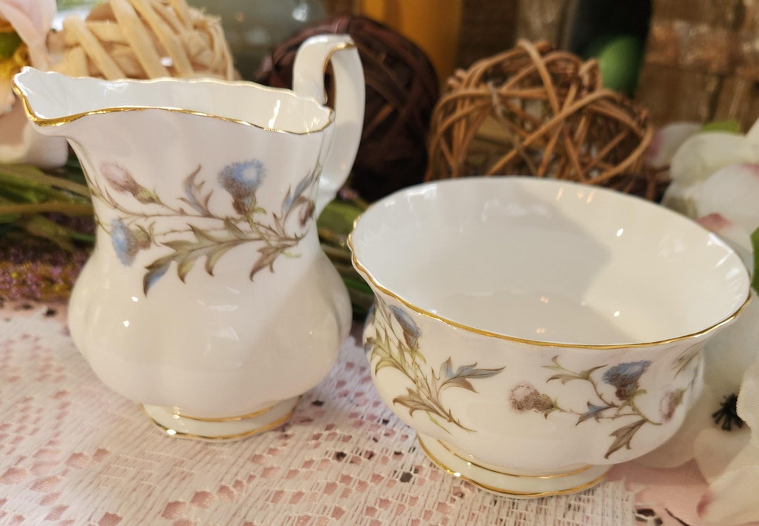 Royal Albert Brigadoon Creamer and Sugar Set - Pristine Condition - Etsy