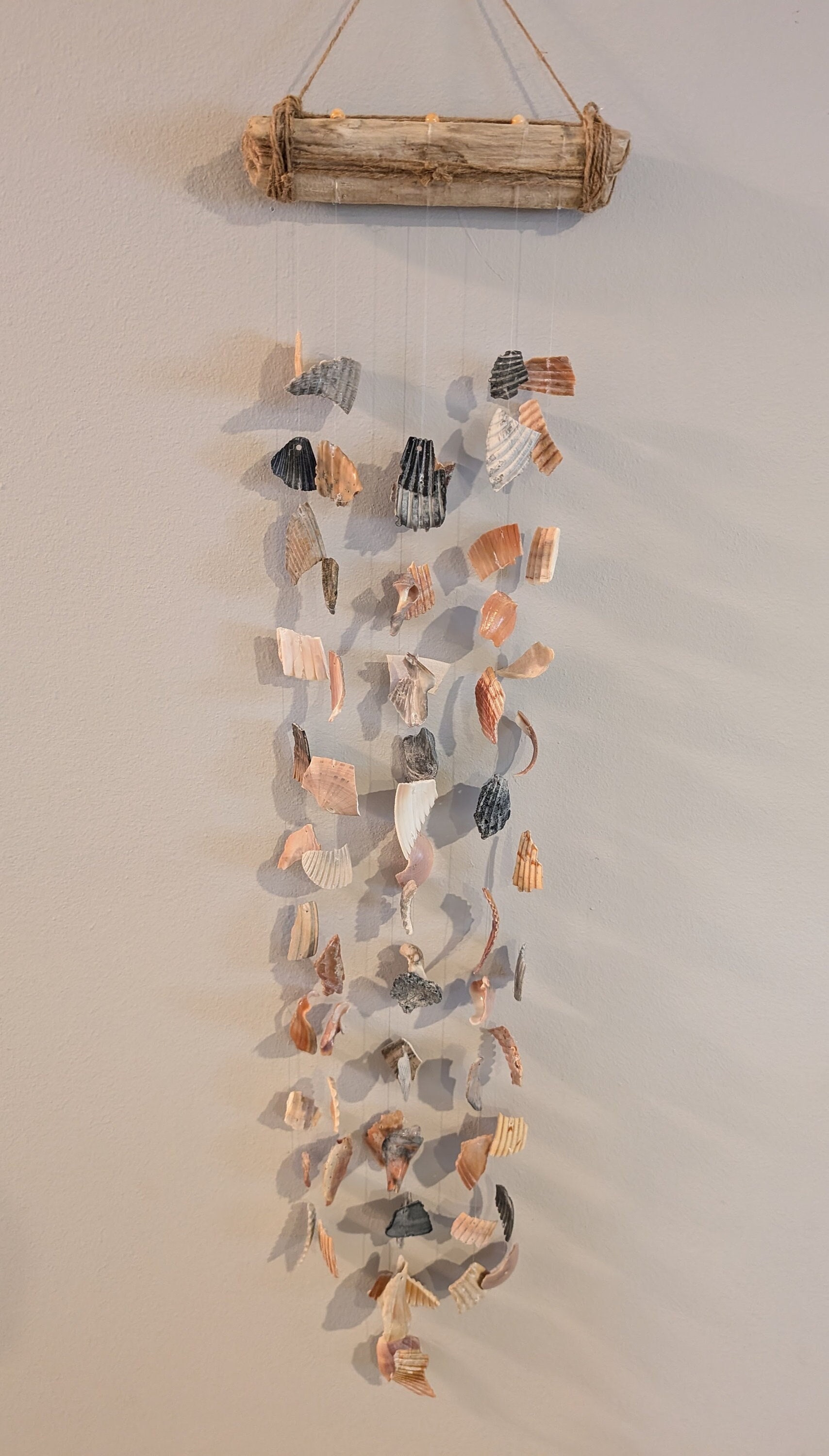 Wind Chime of Fractured Scallops and Cockles - Etsy