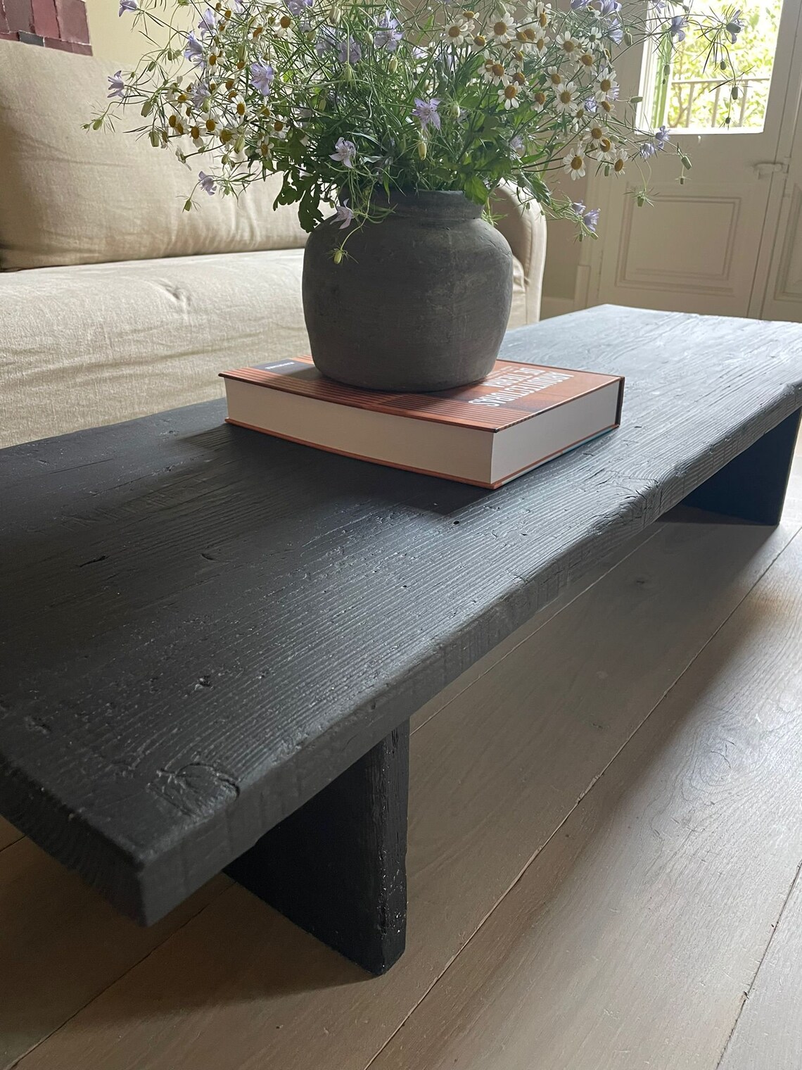 Rustic Coffee Table - Modern Form, Organic Material - Etsy