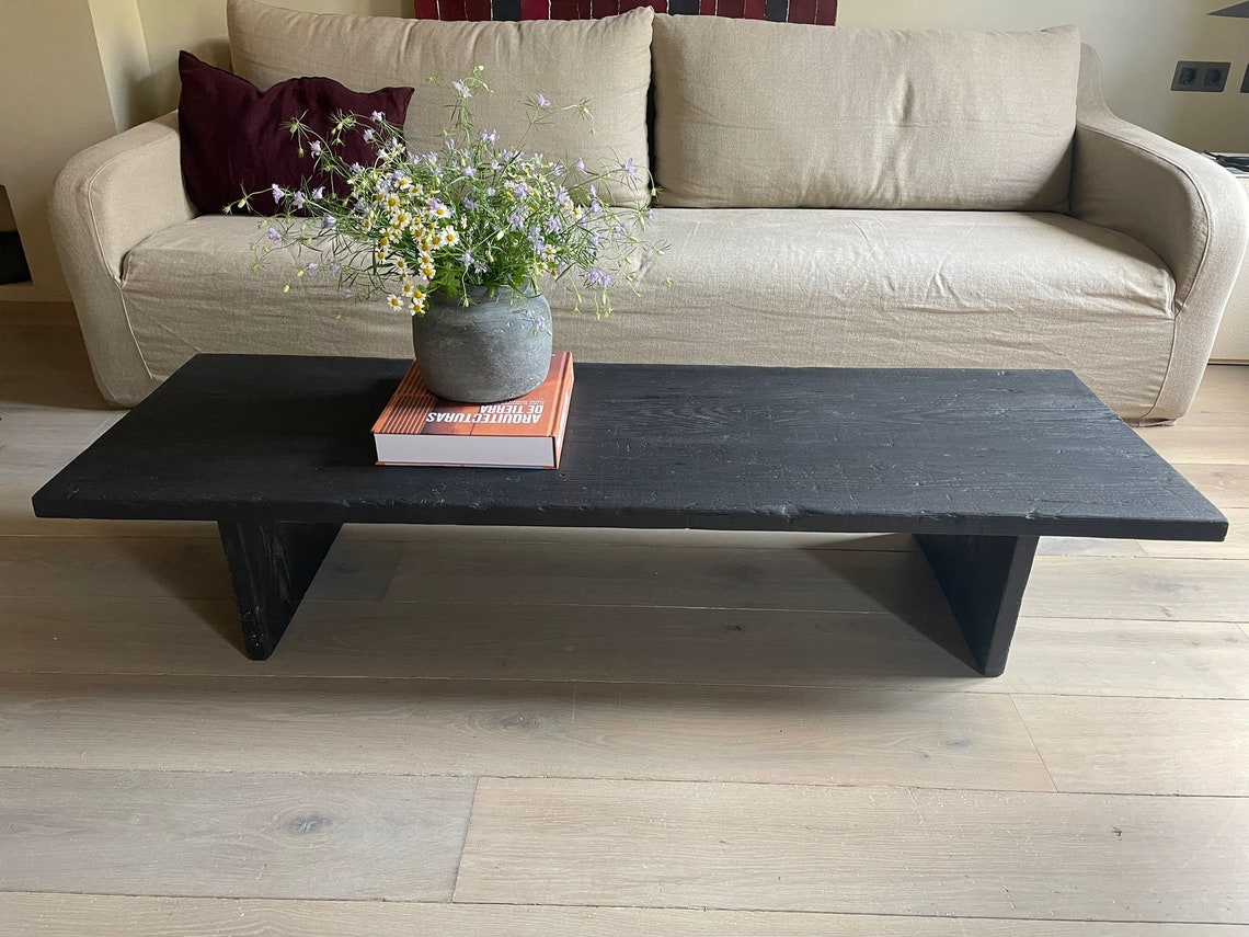 Rustic Coffee Table - Modern Form, Organic Material - Etsy
