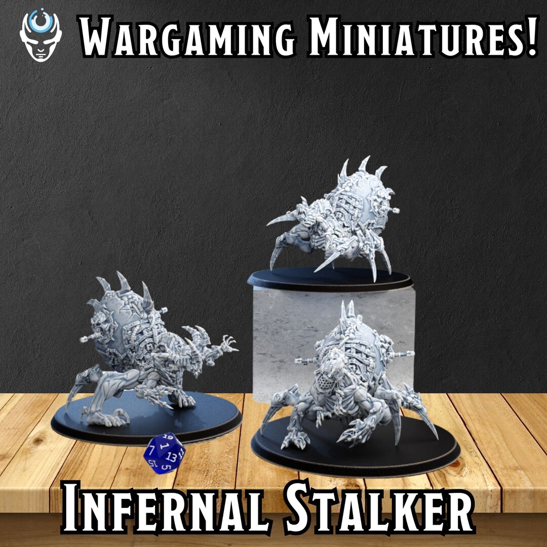 Infernal Stalker Resin 3D Printed Wargaming Model Bases Included sized ...