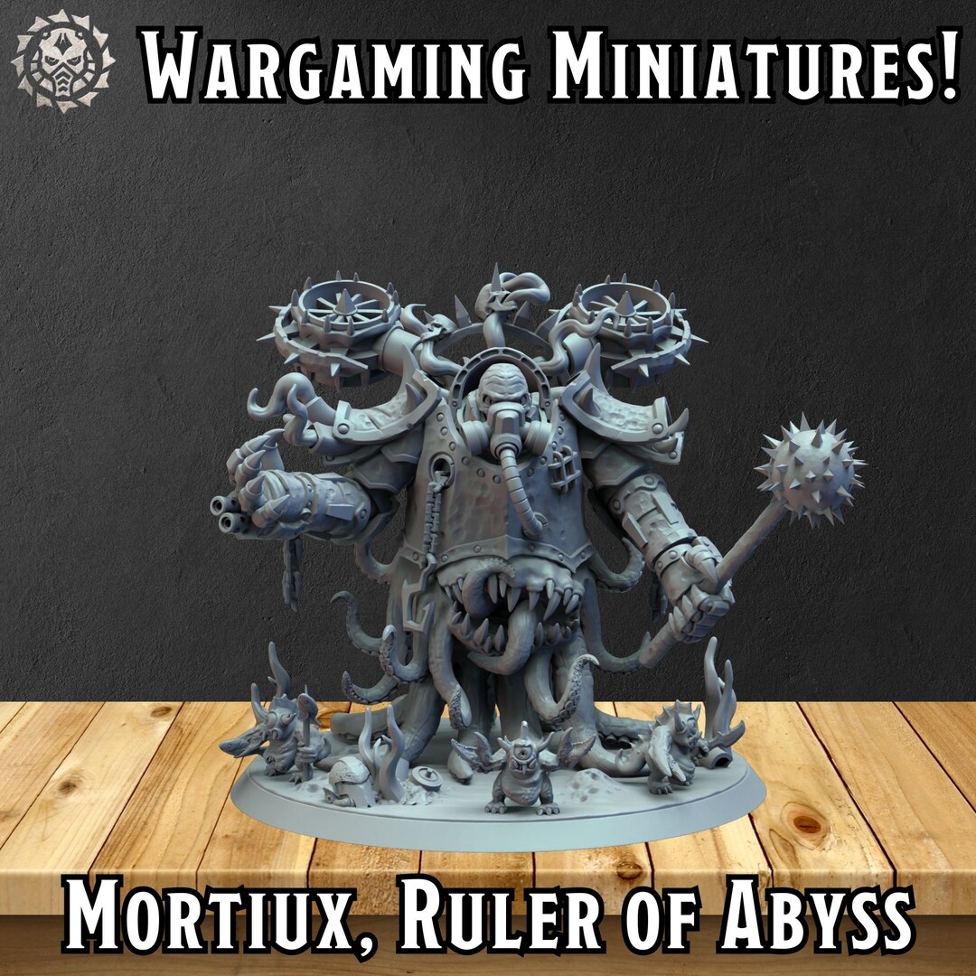 Mortiux, Ruler of Abyss Resin 3D Printed Wargaming Model Bases Included ...