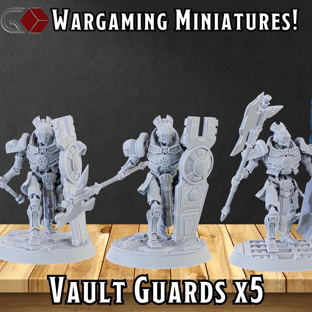 Undying Vault Guards X5 Resin 3D Printed Wargaming Model Bases Included ...