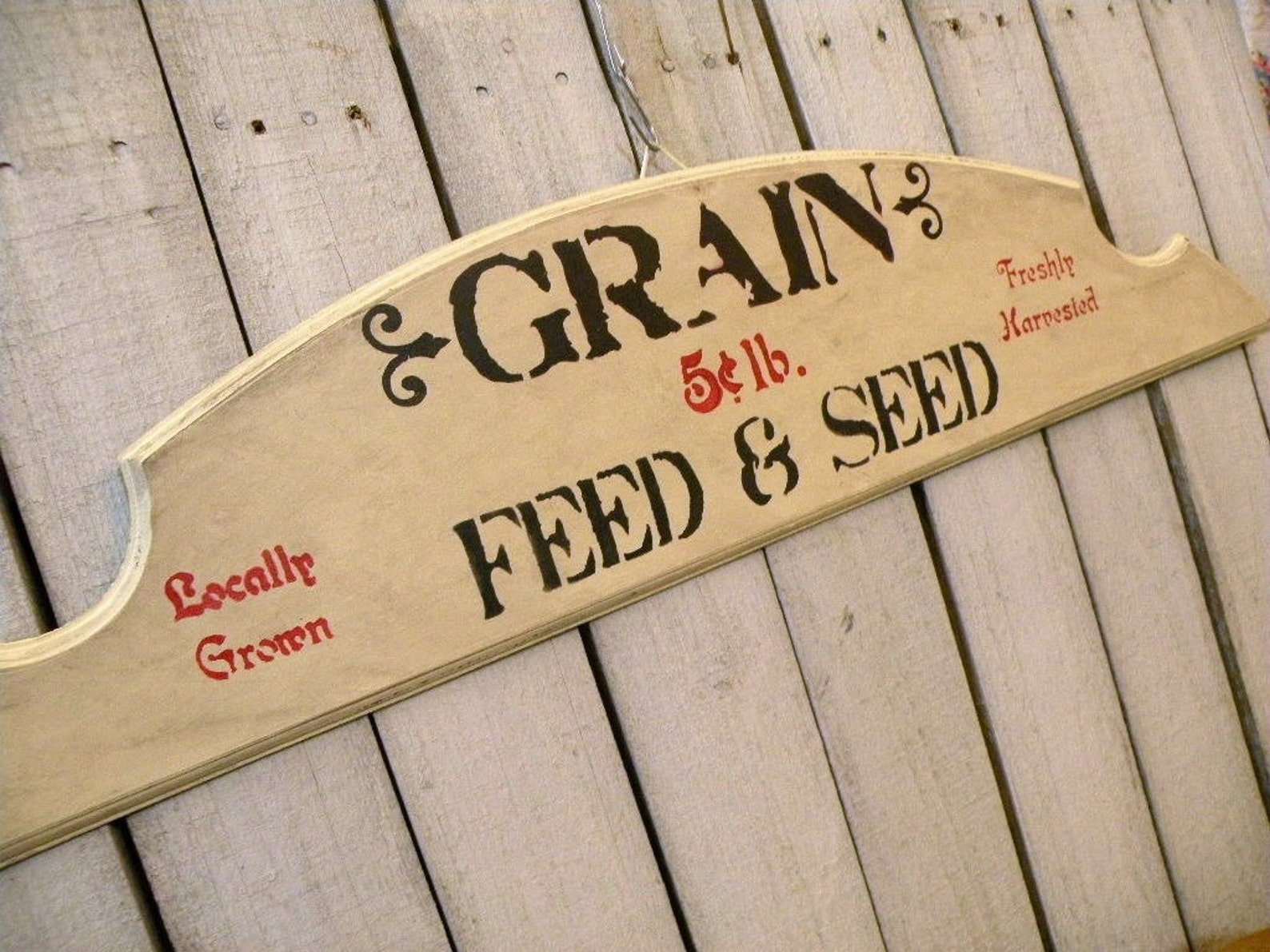 Prairie Farmhouse Distresssed Grain Feed and Seed Sign ECS RDT Fvgteam ...