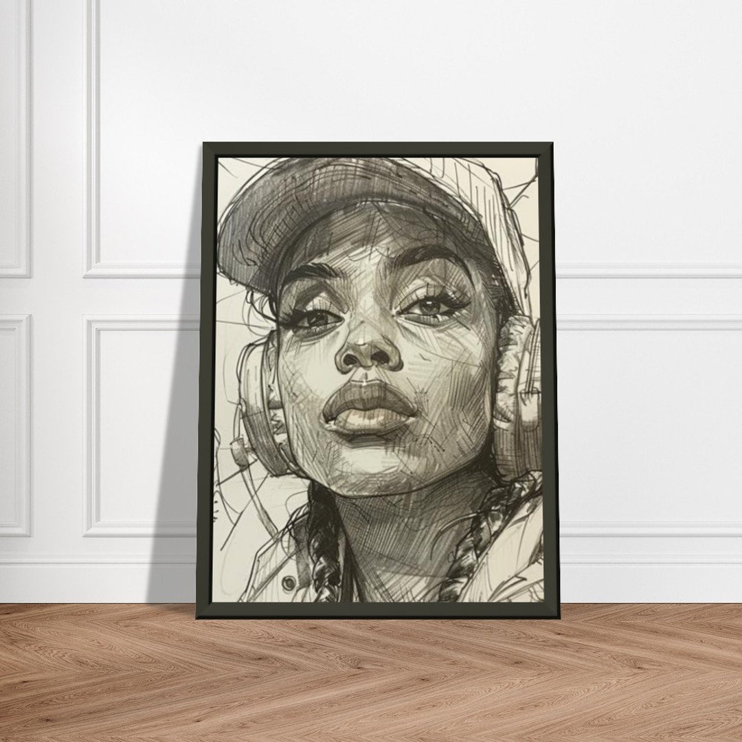 Premium Wall Art, Pencil Sketch Poster, Modern Art, Metal Framed ...