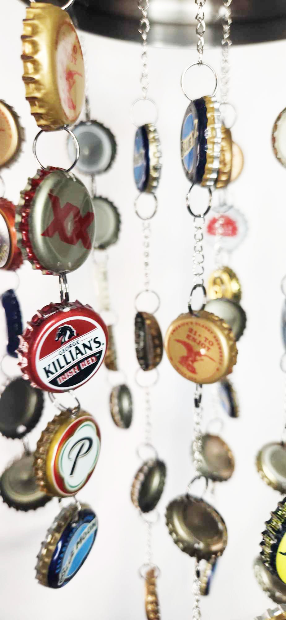 Repurposed Pot Lid Beer Bottle Cap Wind Chime - Etsy