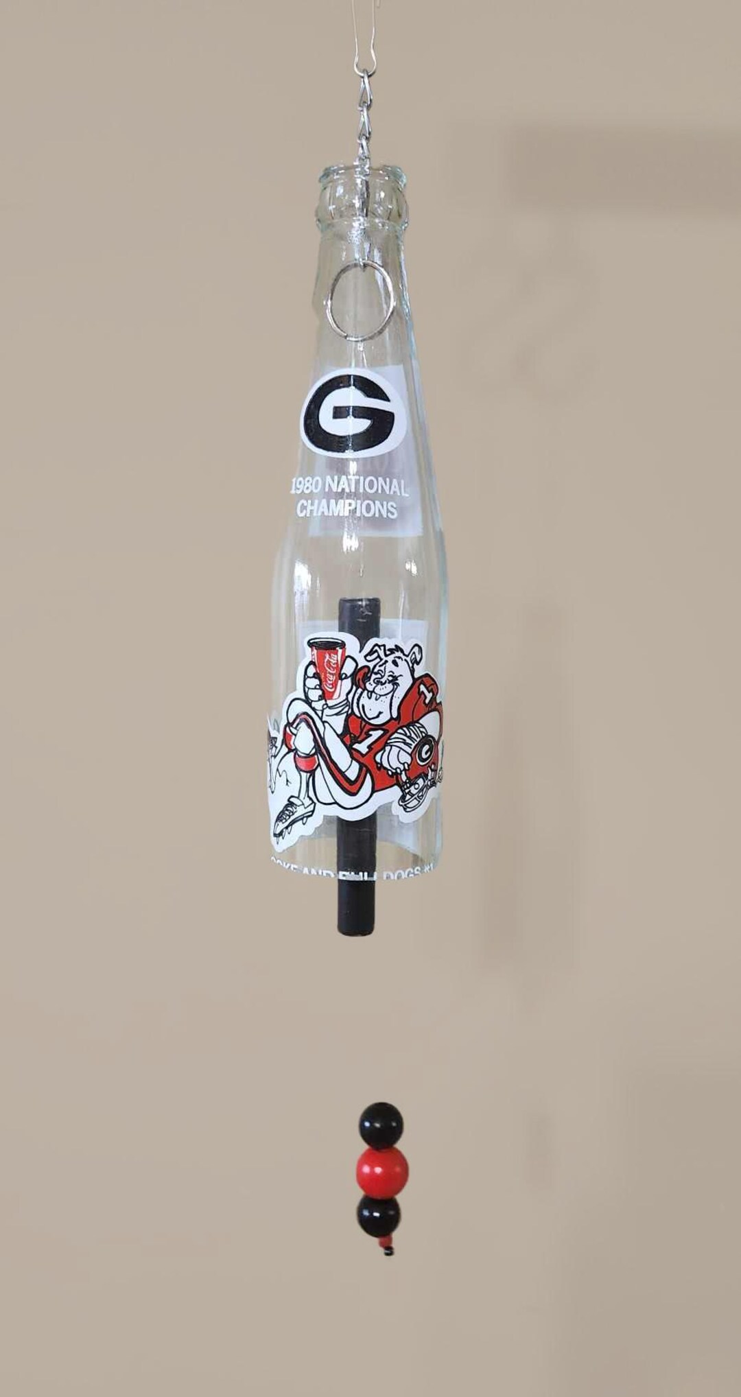 Vintage Georgia Bulldogs Coke Bottle Wind Chime Garden Home Decor - Etsy