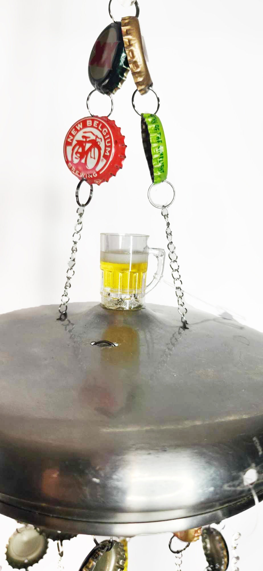 Repurposed Pot Lid Beer Bottle Cap Wind Chime - Etsy