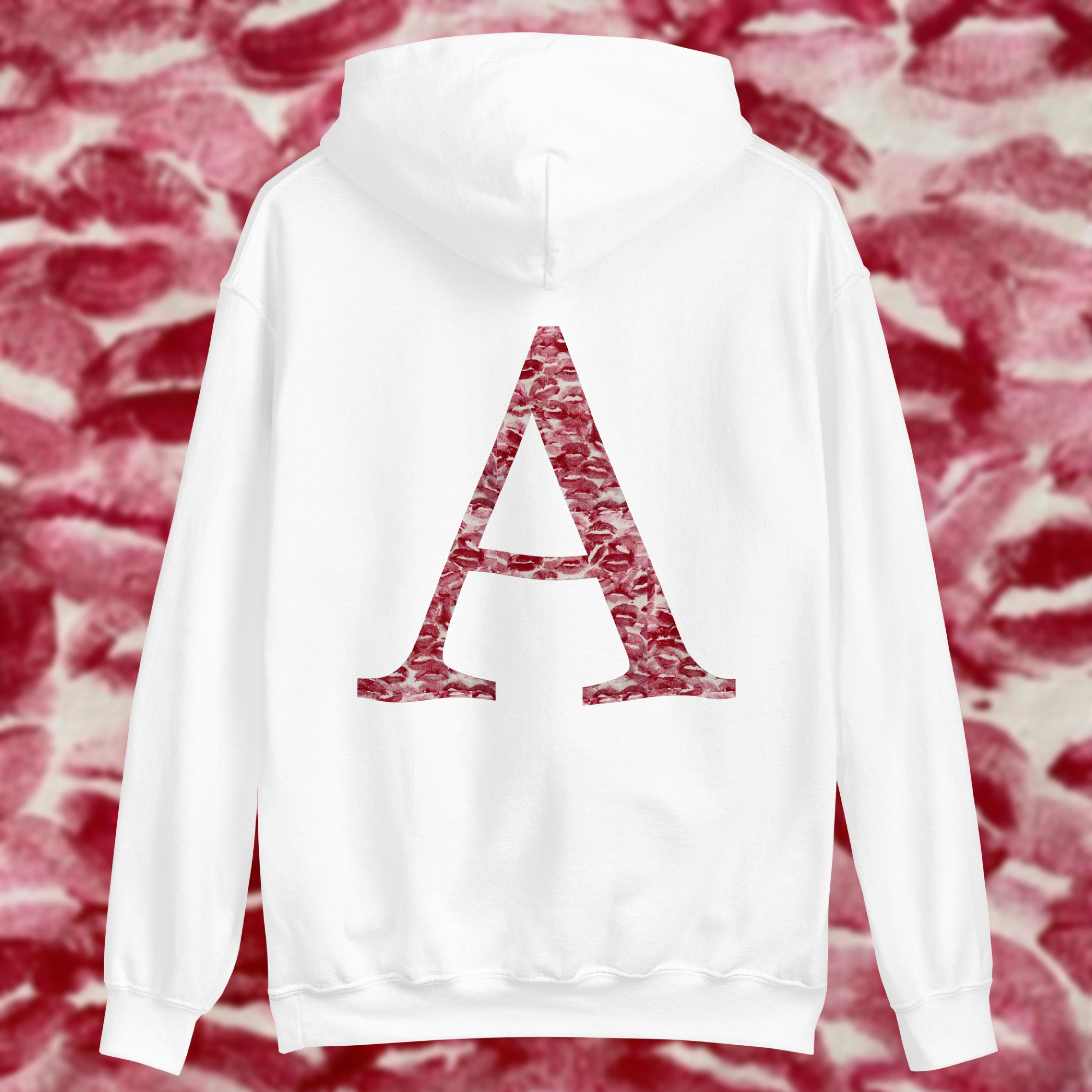 Custom Kiss Hoodie, Kiss Hoodie Initial, Kiss Mark Hoodie, Kisses ...