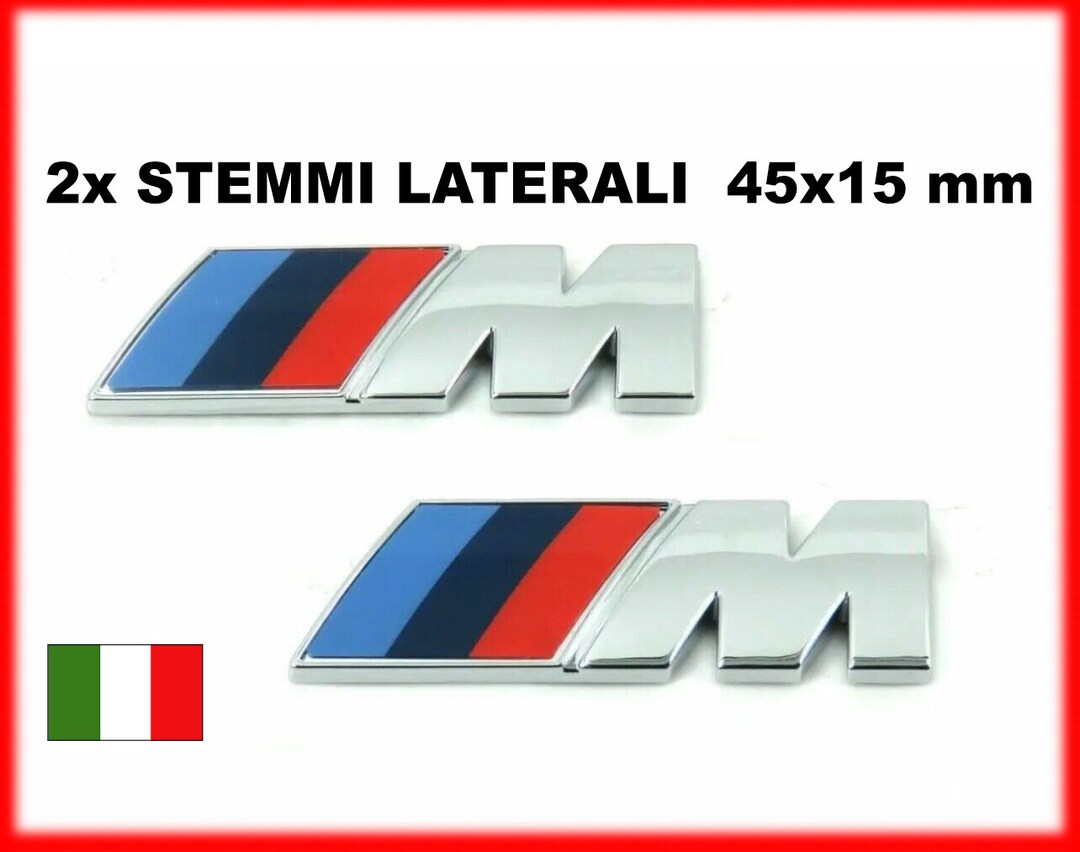 2 X BMW M Sport 3D Side Emblem 45 X 15 Mm for BMW Logo Sticker Frieze ...