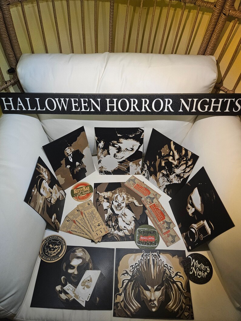 Halloween Horror Nights 3D Printed Artwork HHN Icons - Etsy