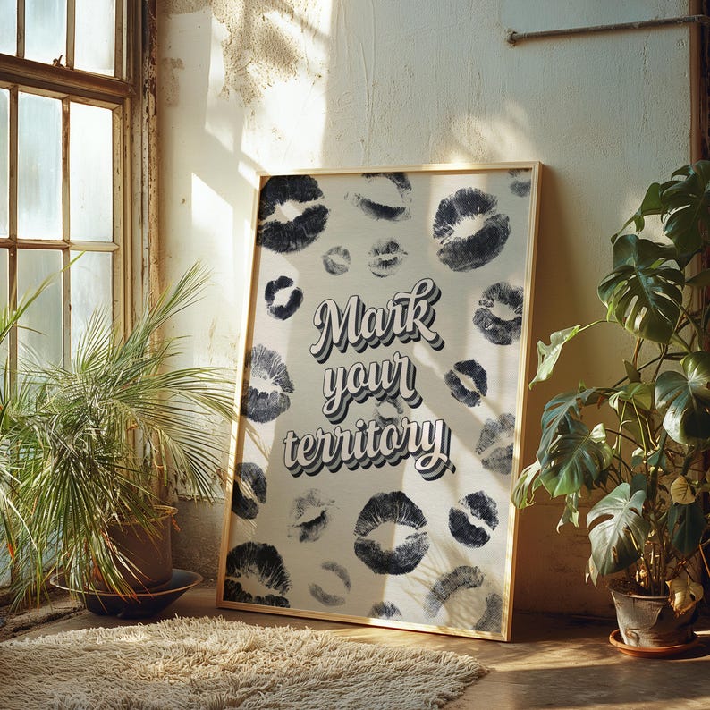 Mark Your Territory Sabrina Lyrics, Black Lipstick Lips, Retro Wallart ...