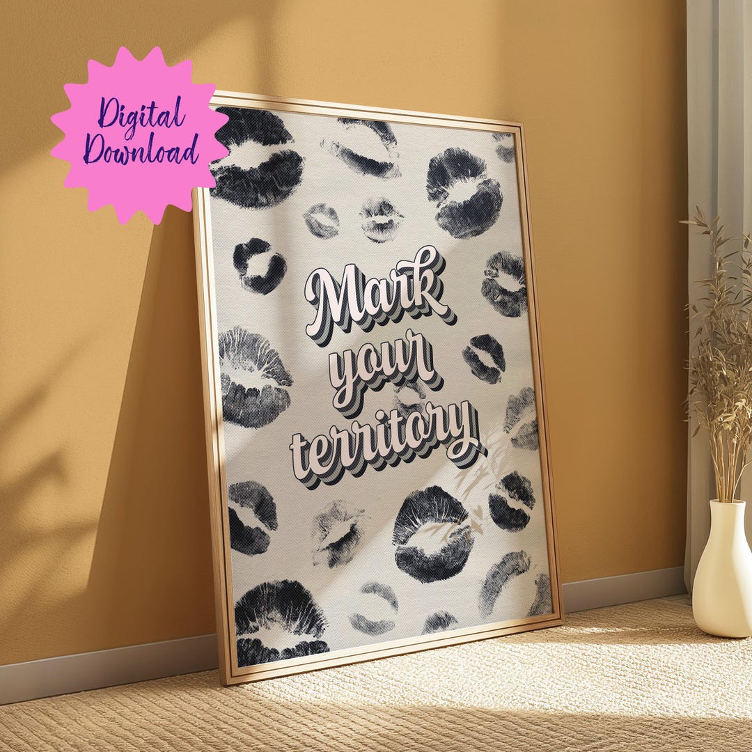 Mark Your Territory Sabrina Lyrics, Black Lipstick Lips, Retro Wallart ...