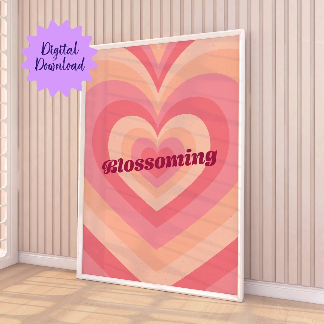 Blossom Puff Girls Print Hearts Poster Cute Pink Printable Powerpuff ...
