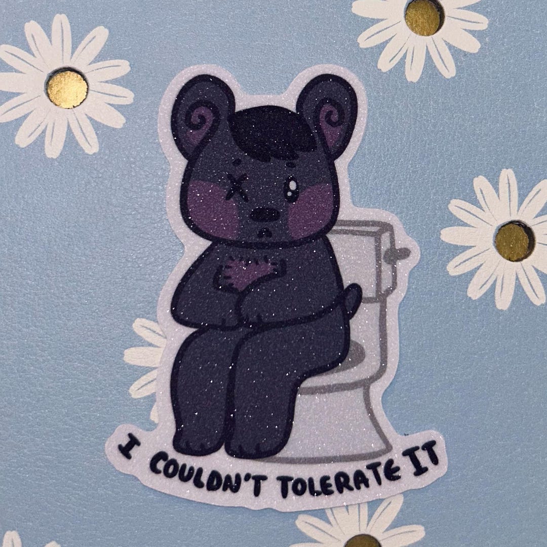 Emo Teddy Bear Stickers - Etsy