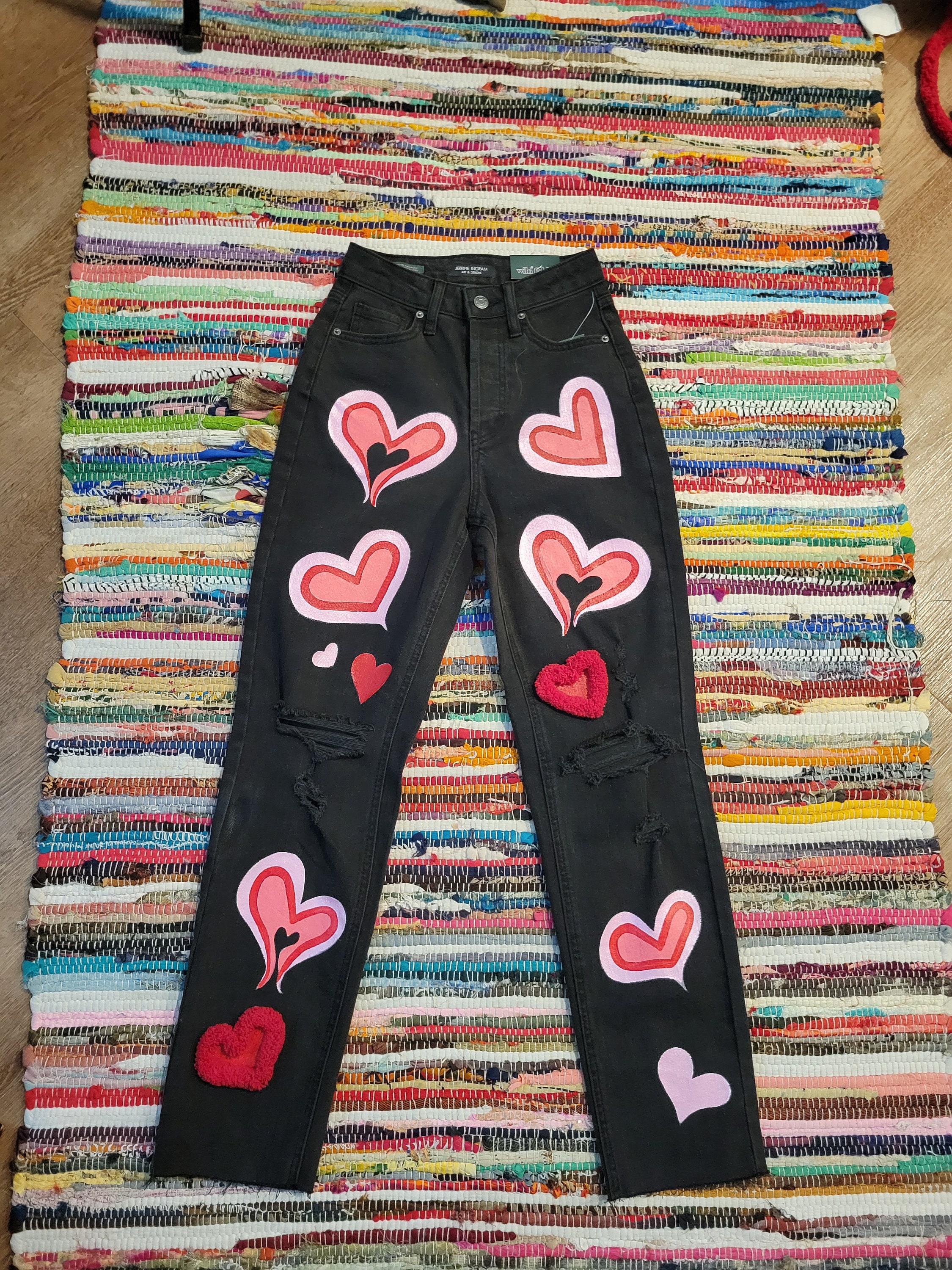 Hand Painted Jeans for Graduate, Graduation, Spirit Day, Birthday ...