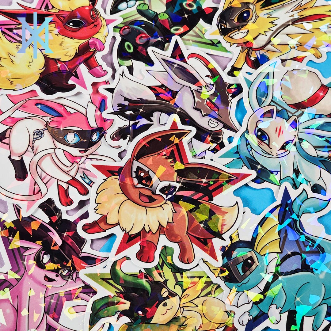 Phantom Thieves X Eeveelutions Holographic Stickers - Etsy