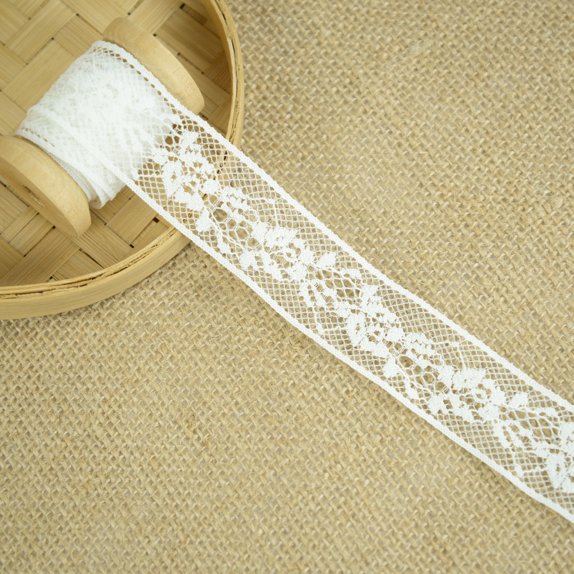 1.05white Lace Trim Soft Lace Ribbon by the Yardswhite Laceclothing ...