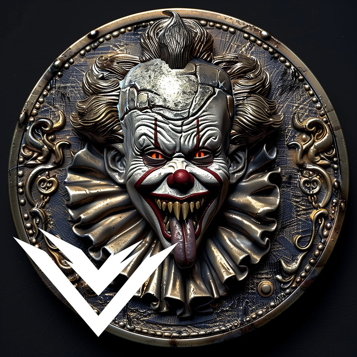 Deranged Clown - Depth Map File for Coin, Wood or Slate Engraving - Etsy