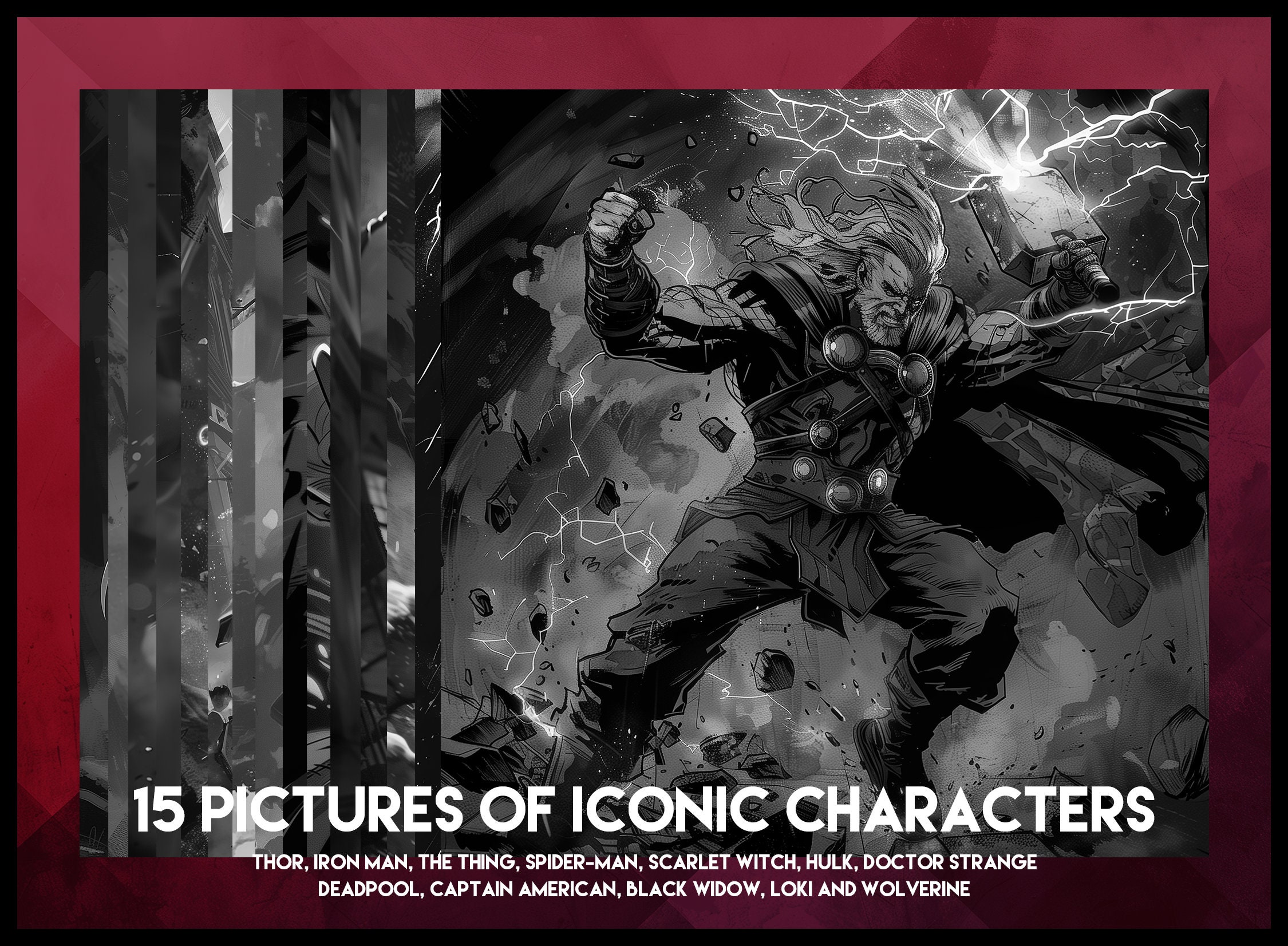 27 Comic Book Characters (dc/marvel) - for Slate Engraving on Wood ...