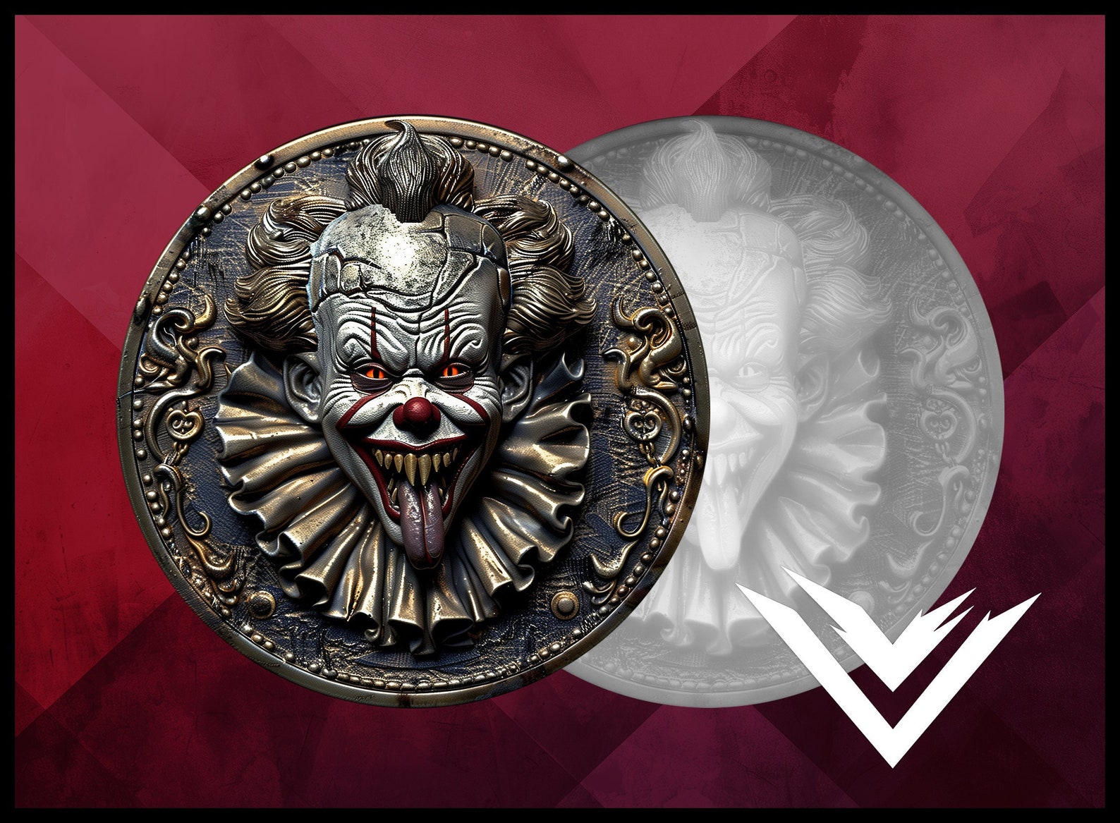 Deranged Clown - Depth Map File for Coin, Wood or Slate Engraving - Etsy