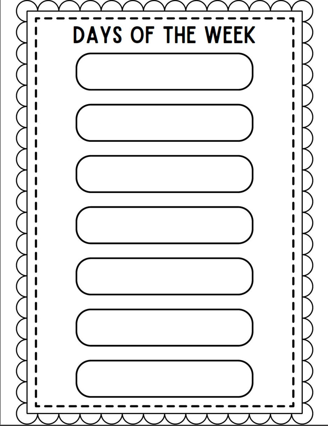 Days of the Week File Folder Task - Etsy