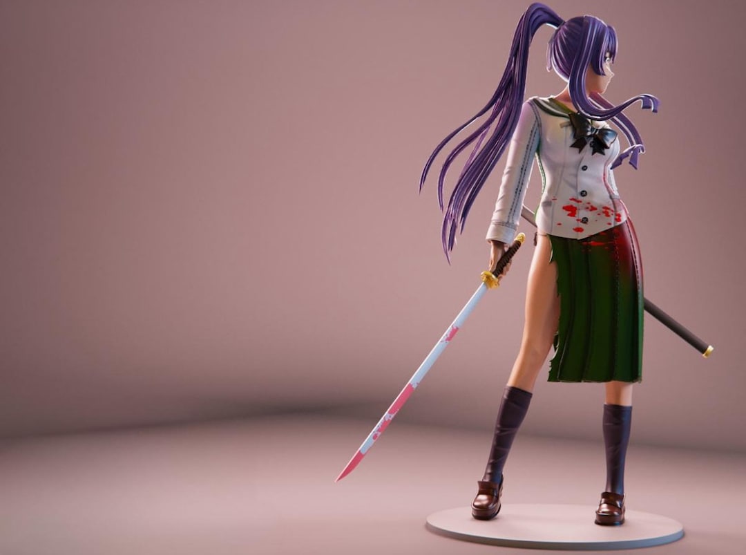 Fighter Anime Girl STL Files 3D Printer Stl File,3dstl Model,stl,3d ...