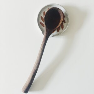 White Garden Ceramic Spoon Rest, Handmade Spoon Holder, Wheel Thrown ...