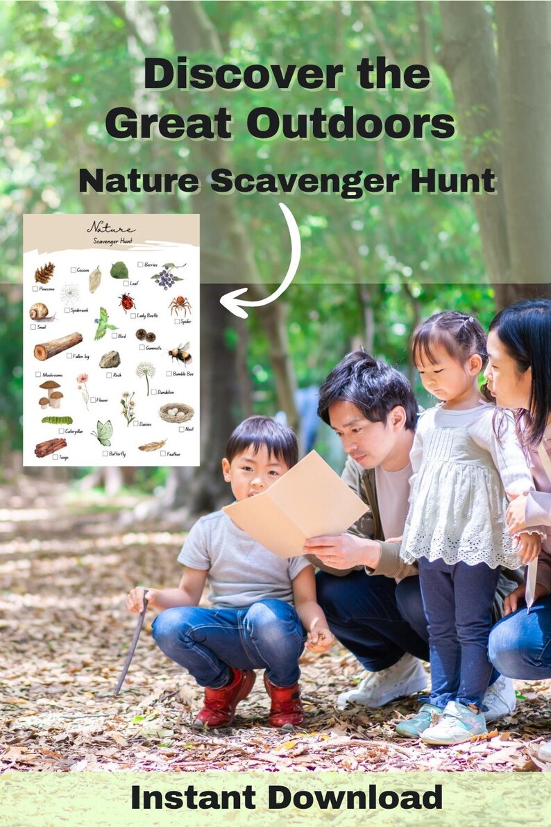 Nature Scavenger Hunt Printable for Kids | Outdoor Activity | Camping ...