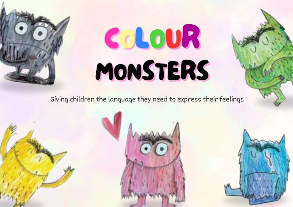 Printable Feelings Posters for Kids | Color Monster Emotions Chart ...