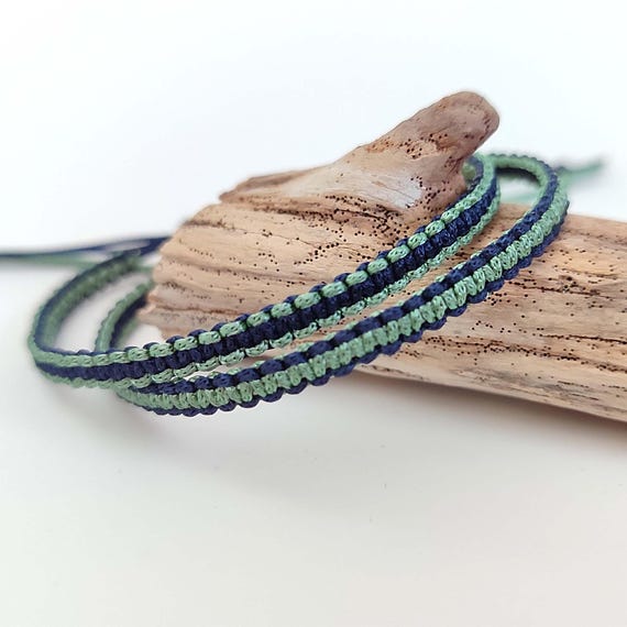 Personalized Matching Double Braided Bracelet Set Waterproof Surfer Bracelet Set for Men and Women Gift for Him and Her Bracelet Etsy