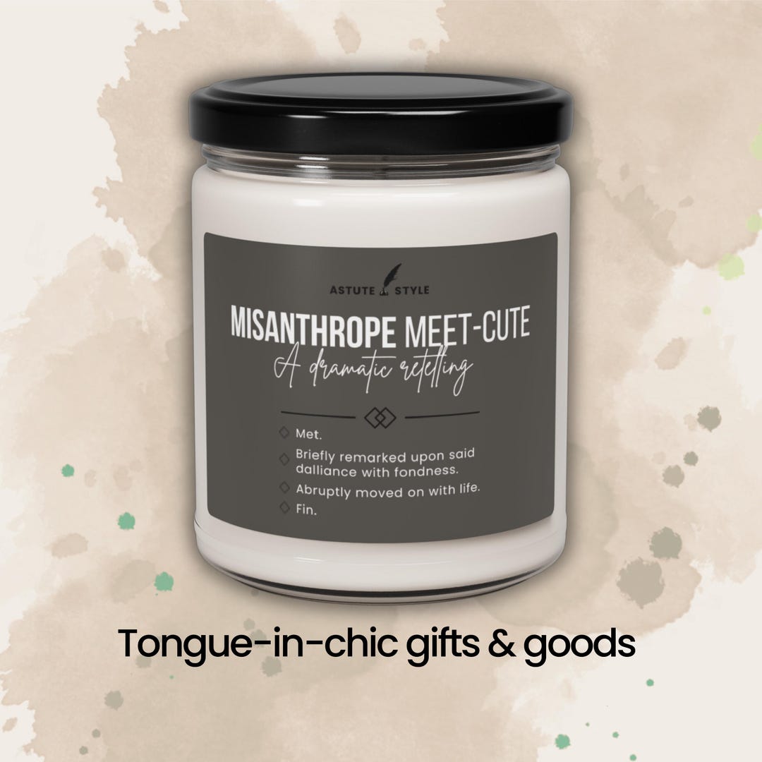 Funny Homebody Misanthrope Candle Gift, Dark Humor Crude Candle Sarcasm ...