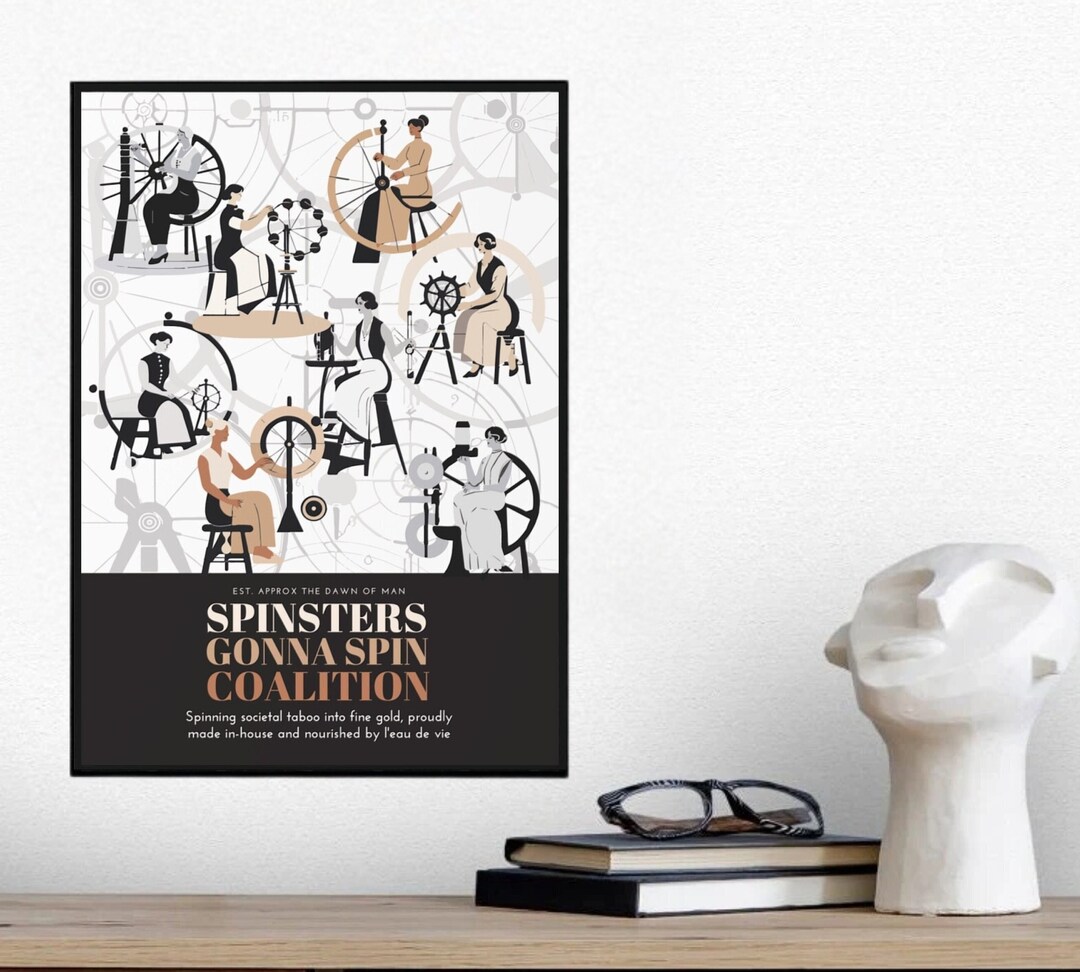 Stylish Spinsters Art Print, Witty Prints, Brainy Quote Wall Art ...