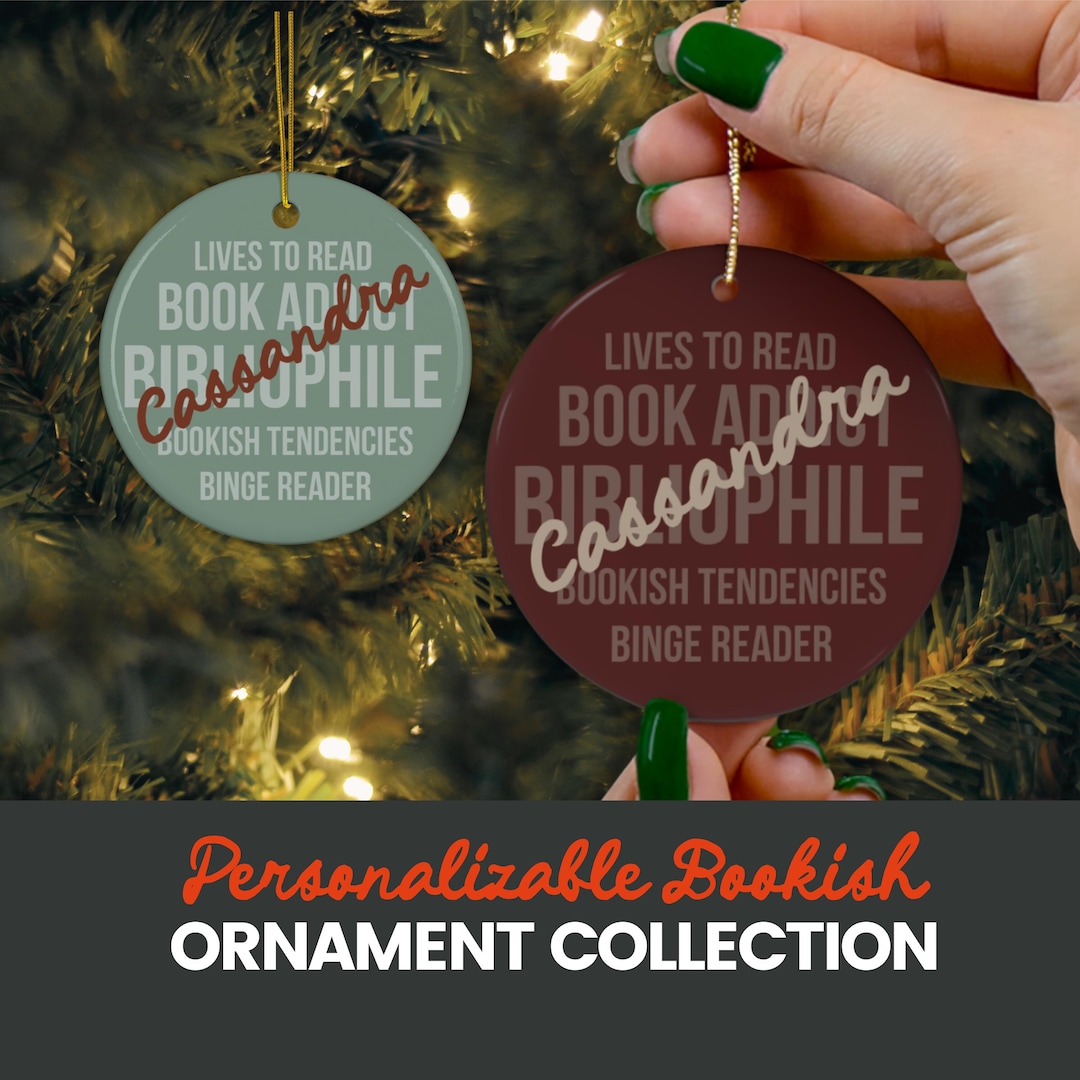 Customizable Bookish Christmas Ornament, Funny Booktrovert Stocking ...
