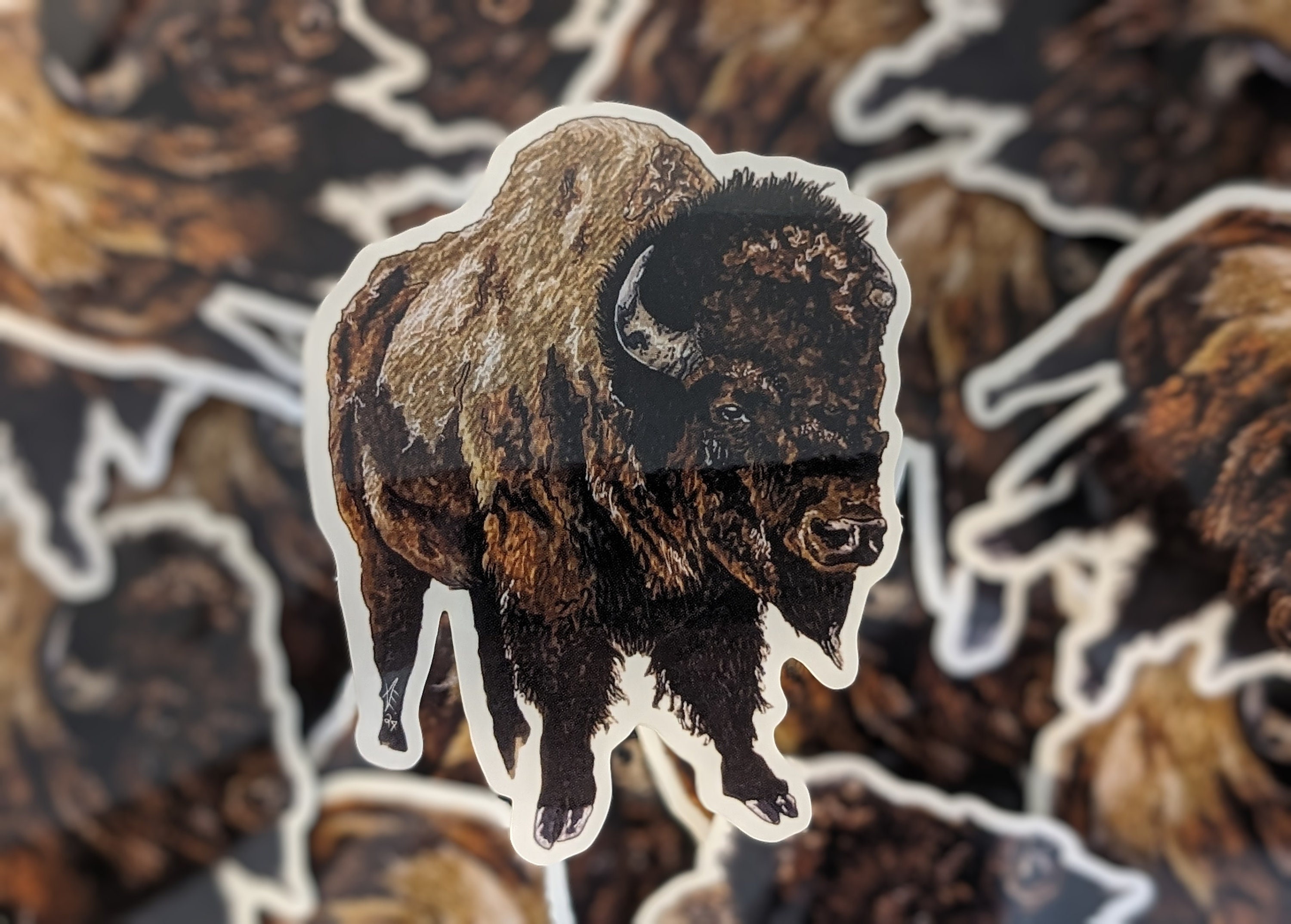 American Bison Dye Cut Vinyl Sticker - Wildlife - Bison - Animal ...