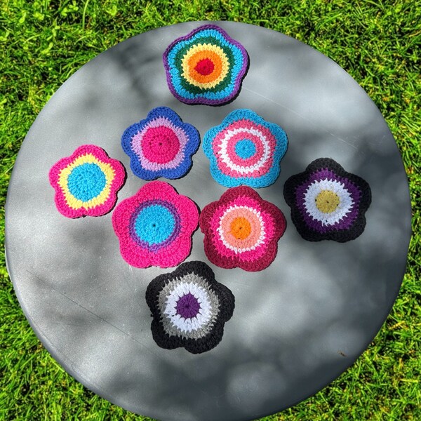 Ornaments Crochet Flower Coaster - Etsy