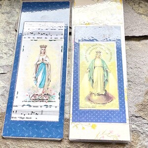 Blessed Virgin Mary Bookmarks, Set of 2 Catholic Handmade Bookmarks ...