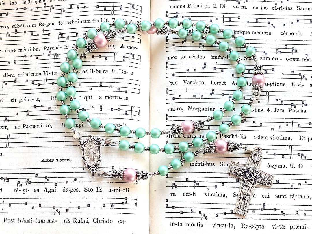 Catholic Rosary Beads , Pastel Colors, First Communion Rosary ...
