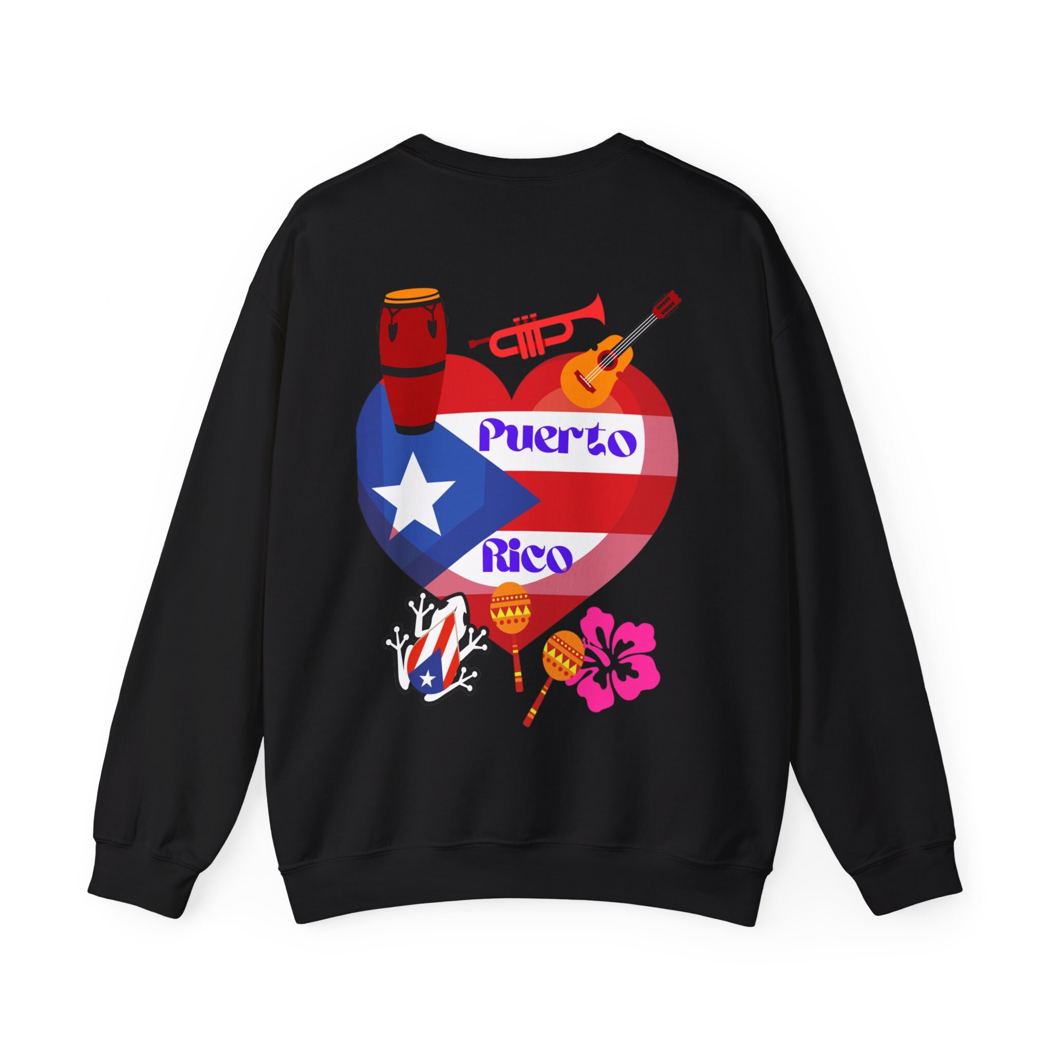 Puerto Rican Sweatshirt, Front and Back Images, Trendy Sweatshirt, Mom ...