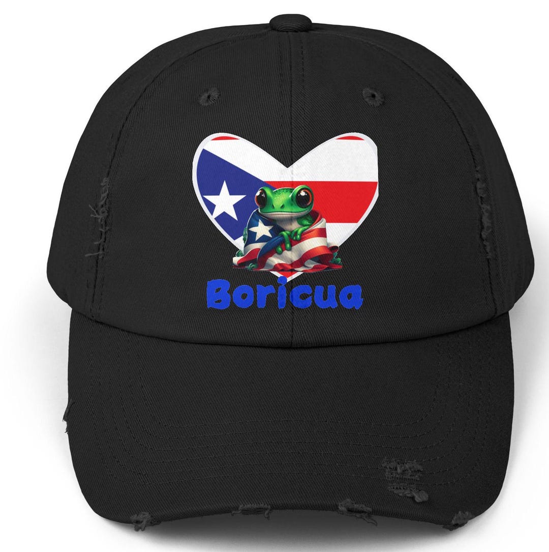 Puerto Rico Cap With Coqui, Love Puerto Rico Cap, Fun Cap From Puerto ...