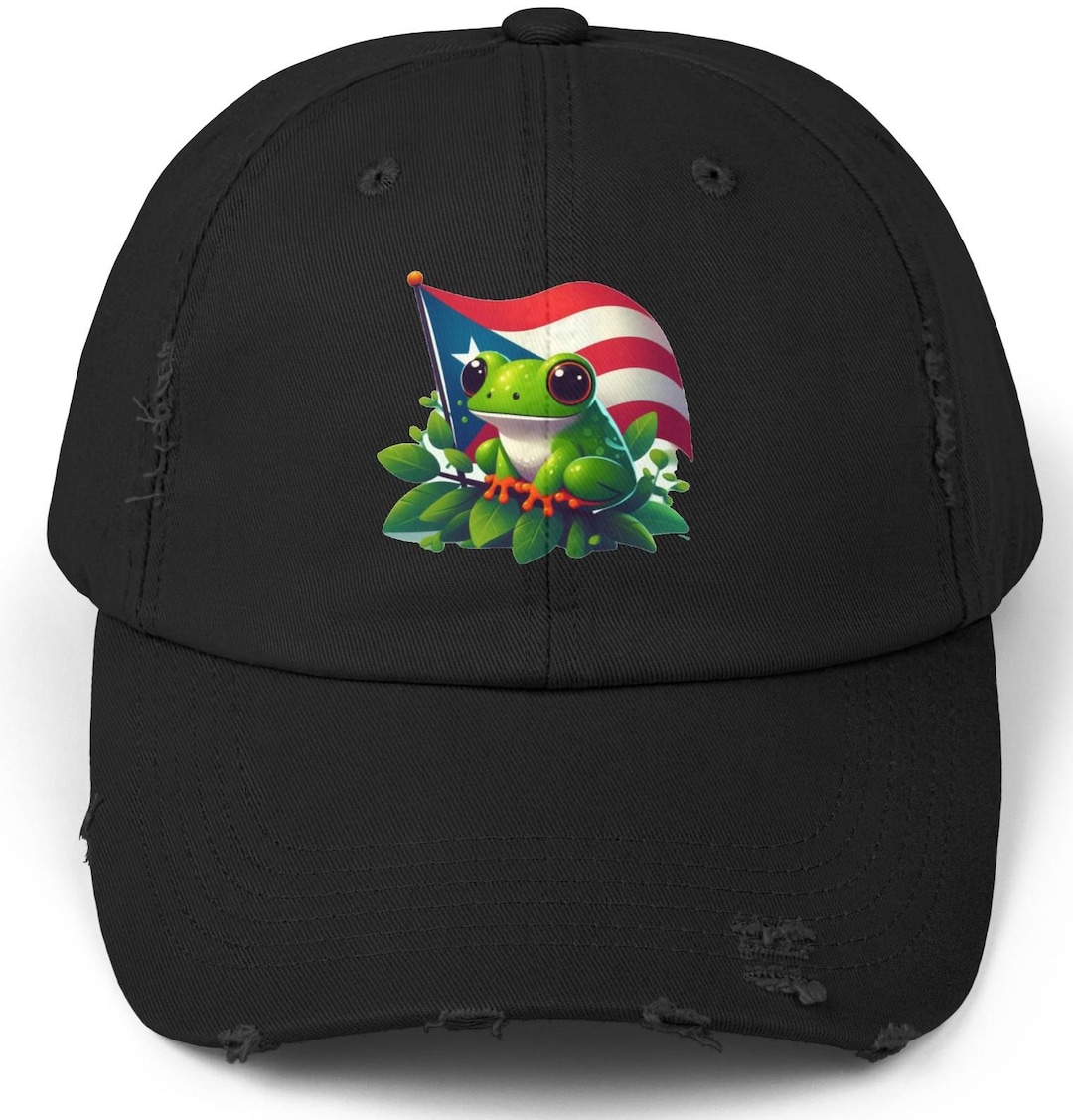 Puerto Rican Hat With Boricua Image for Men or Women | Hat With Coqui ...