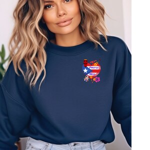 Puerto Rican Sweatshirt, Front and Back Images, Trendy Sweatshirt, Mom ...