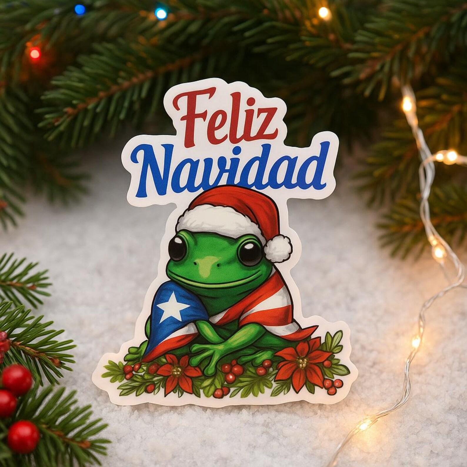 Vinyl Decal - Coqui Christmas Flare Sticker - Etsy