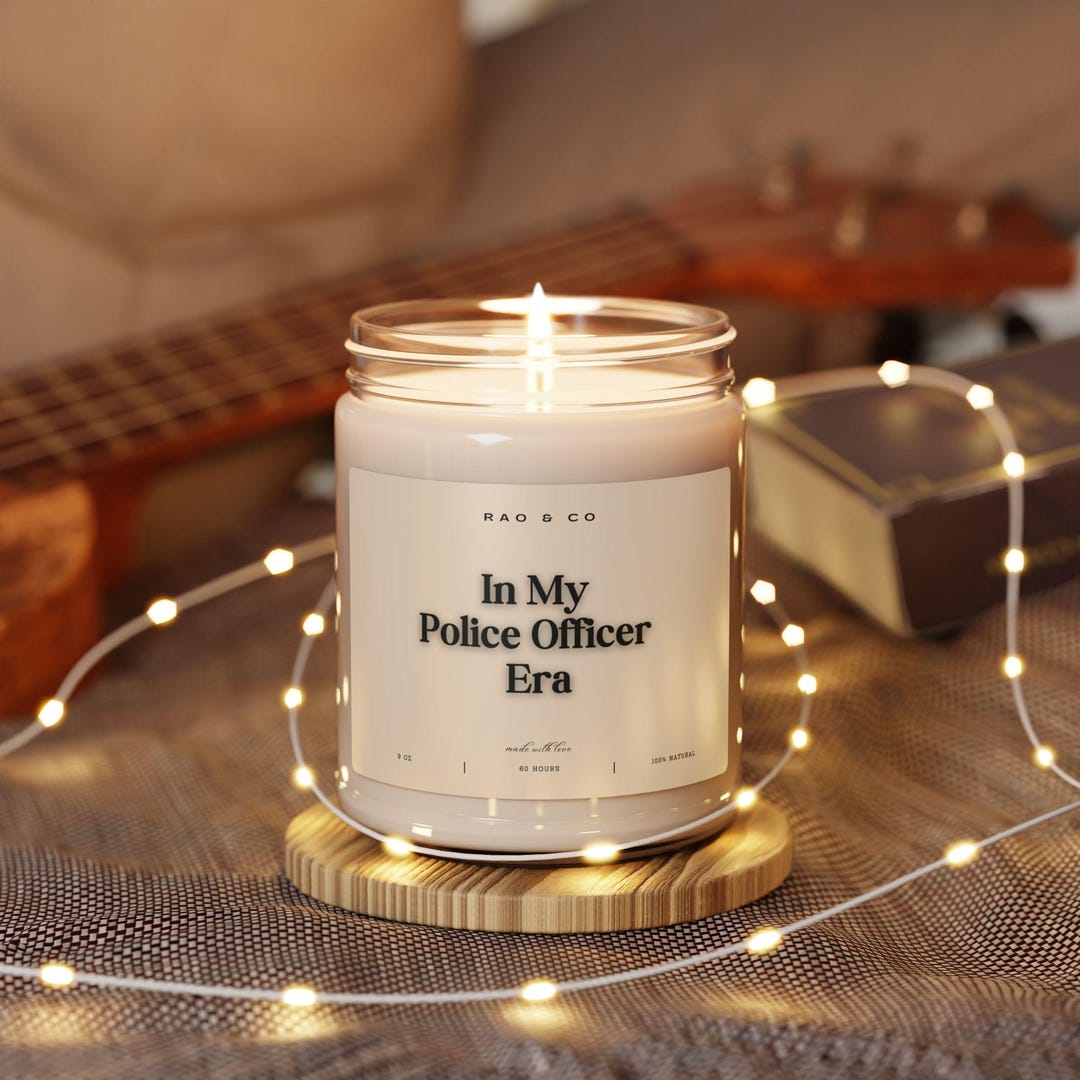 Police Officer Gift Candle Funny Law Enforcement Candle Quirky Hero ...