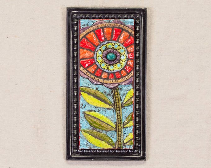 Bold Blossom Ceramic Tile READY TO SHIP Flower Tile Mosaic - Etsy