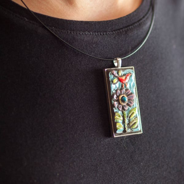 Ceramic Pendant Necklace - Etsy