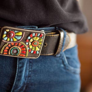 Mid Century Modern Inspired Belt Buckle With Optional Leather Belt ...
